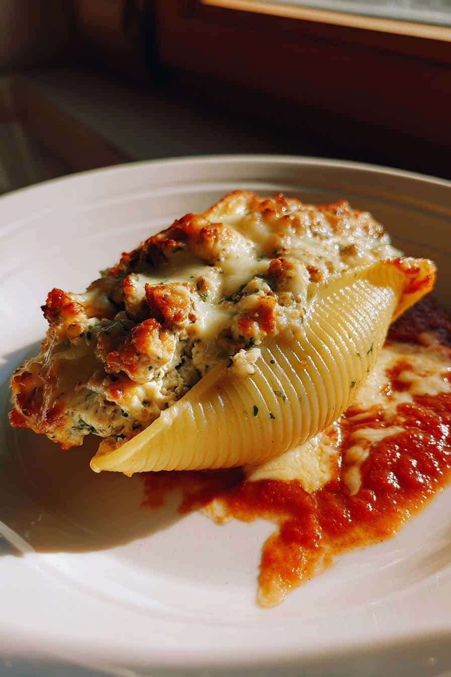 10 Irresistible Cheesy Stuffed Jumbo Shells with Spicy Sausage Pesto ...