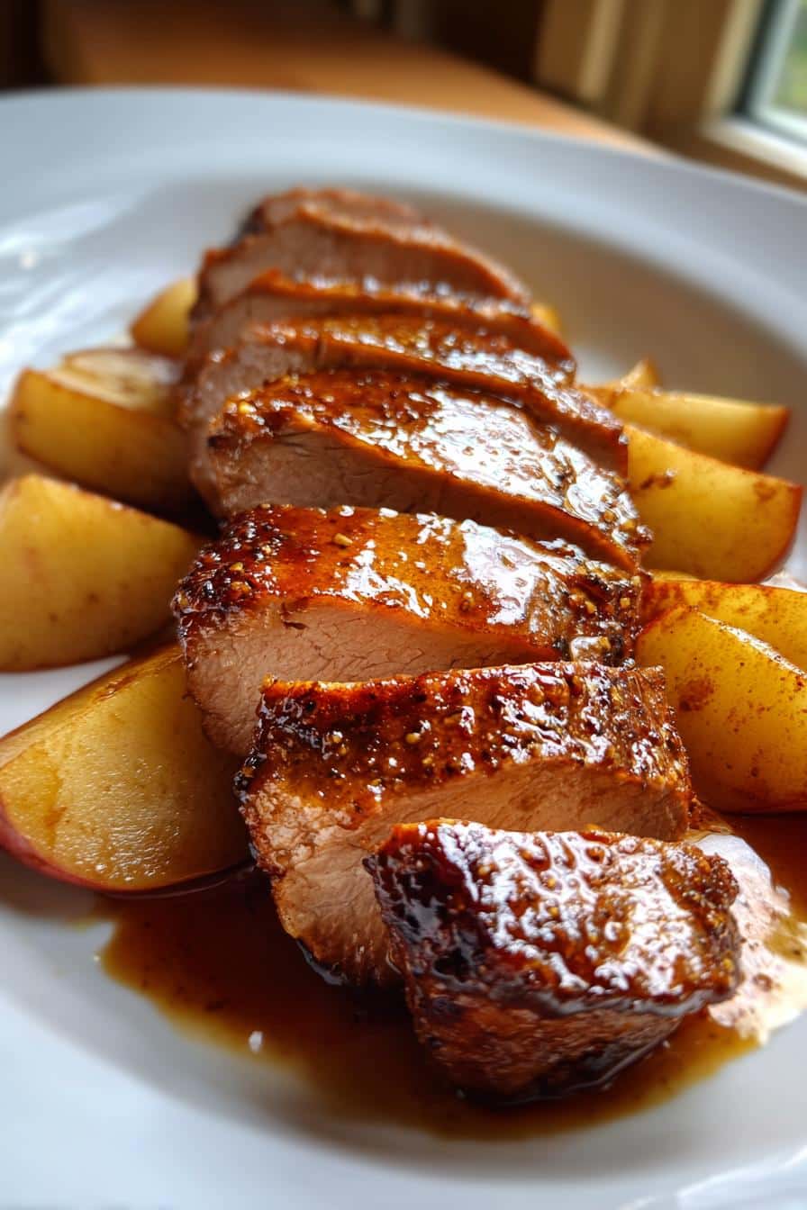 Irresistible Maple Glazed Pork Tenderloin with Apples in 40 Minutes ...